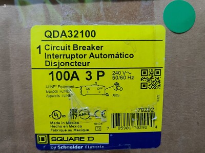 Square D QDA32100 100A 3P 240V I-Line Circuit Breaker 785901702924| eBay