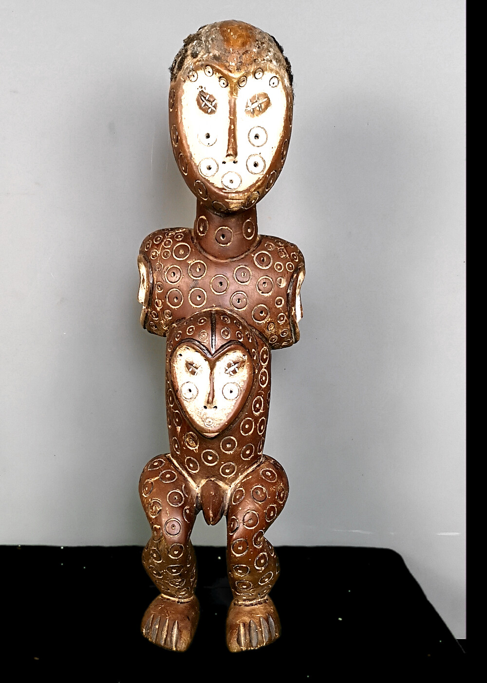 Old, Tribally used African Lega 4 Headed Figure from the Lega Tribe of ...