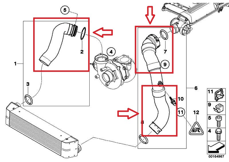 Ladeluftschlauch für BMW 3er E90 E91 M47N2 318d 122PS 320d 163PS ...