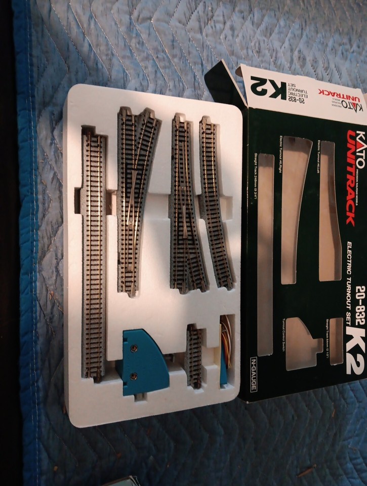 KATO N Scale UNITRACK #20-832 K2 Electric Turnout Set 1:160 New Open ...