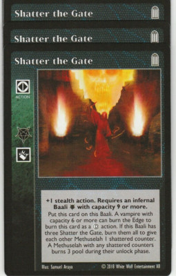 Shatter the Gate x3 Heirs to the Blood Reprint 1 HttB R1 VTES Jyhad | eBay