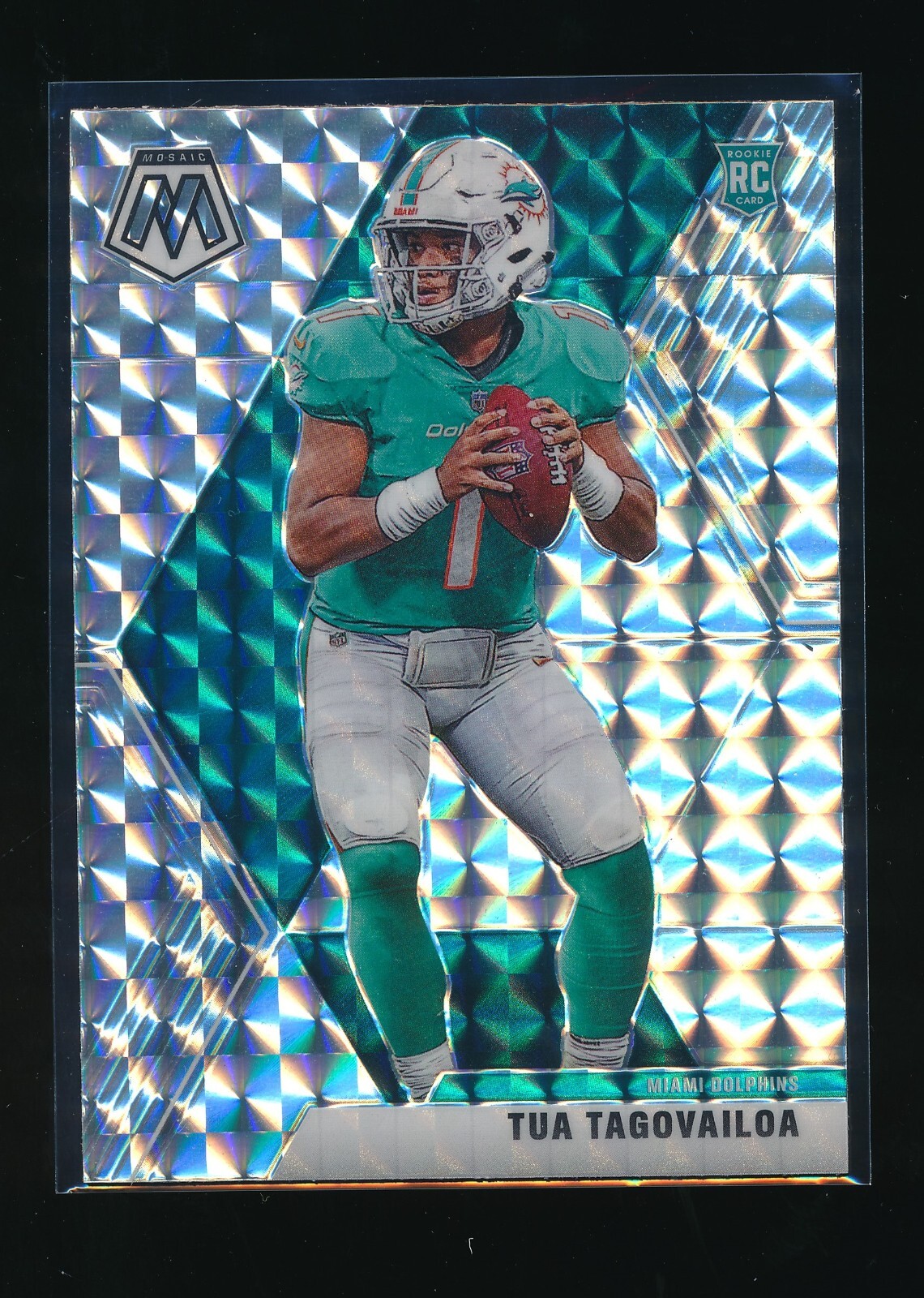 TUA TAGOVAILOA 2020 PANINI MOSAIC MOSAIC #203 RC ROOKIE *MIAMI DOLPHINS ...