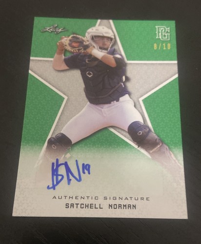 SATCHELL NORMAN 2020 Leaf Perfect Game Green Autograph /10 BREWERS | eBay