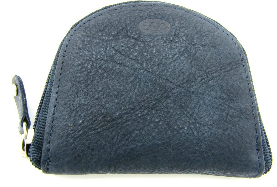 Unisex Real Premium Soft Leather Coin Pouch Zip Around Wallet Purse ...