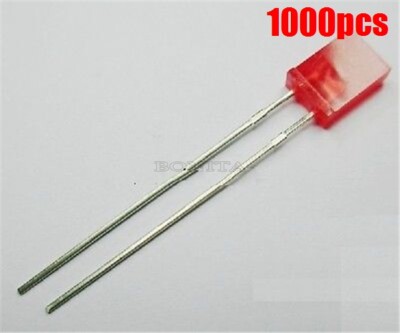 1000Pcs Rectangle Red Led 2X5X7MM Light Emitting Diode Ic New et | eBay
