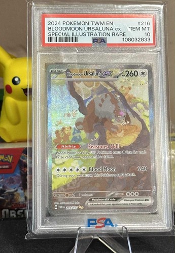 2024 POKEMON TWM EN-TWILIGHT MASQUERADE #216 BLOODMOON URSALUNA EX PSA ...
