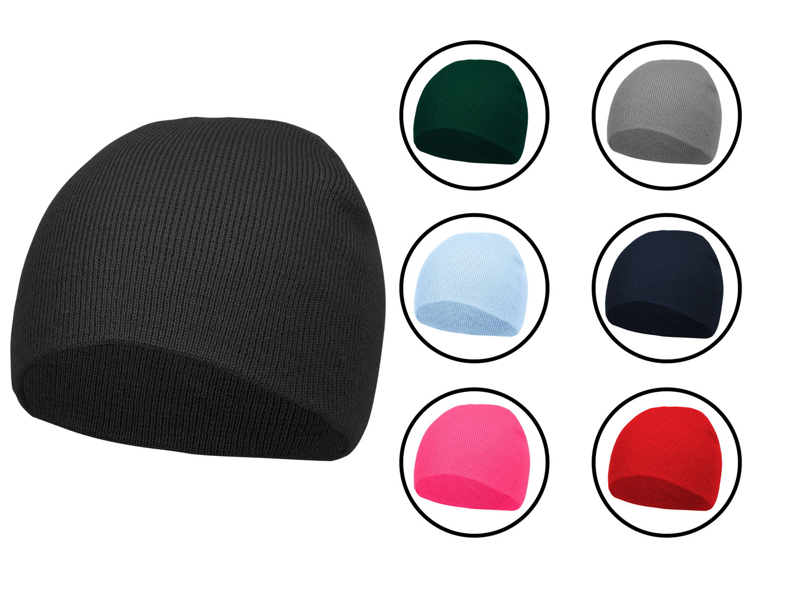 TopHeadwear Cuffless Beanie For Men Women, Unisex Short Beanies Skull ...