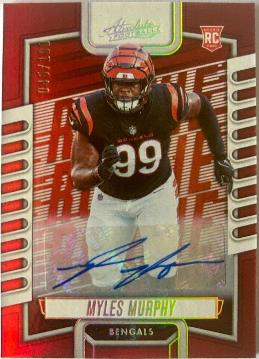2023 Panini Absolute - Rookies Myles Murphy #159 Spectrum Red ...