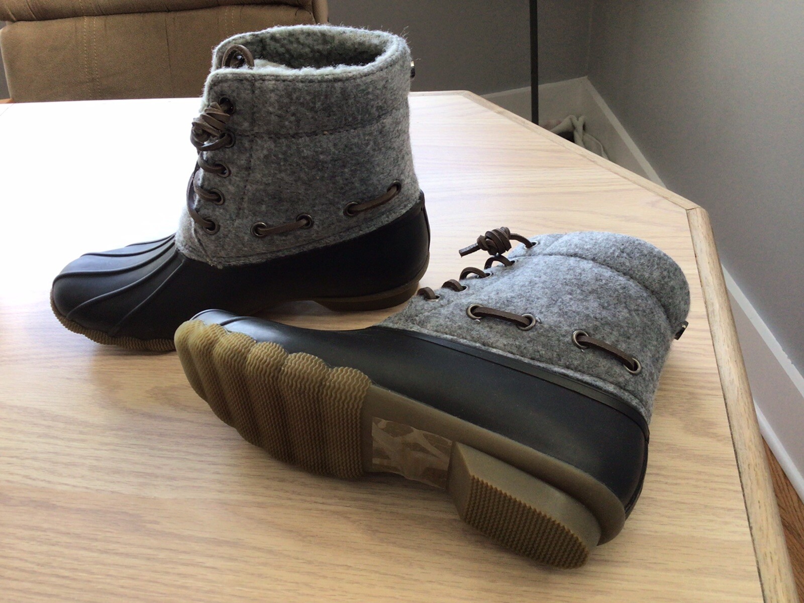 New Steve Madden Womens Torrent Duck Rainboot, Grey/Multi, Size 7 with ...