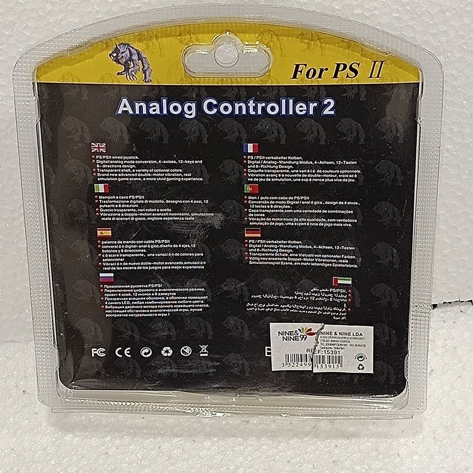 Controller Sony PlayStation 2 PS2 FOYU Transparent Red Buttons New ...