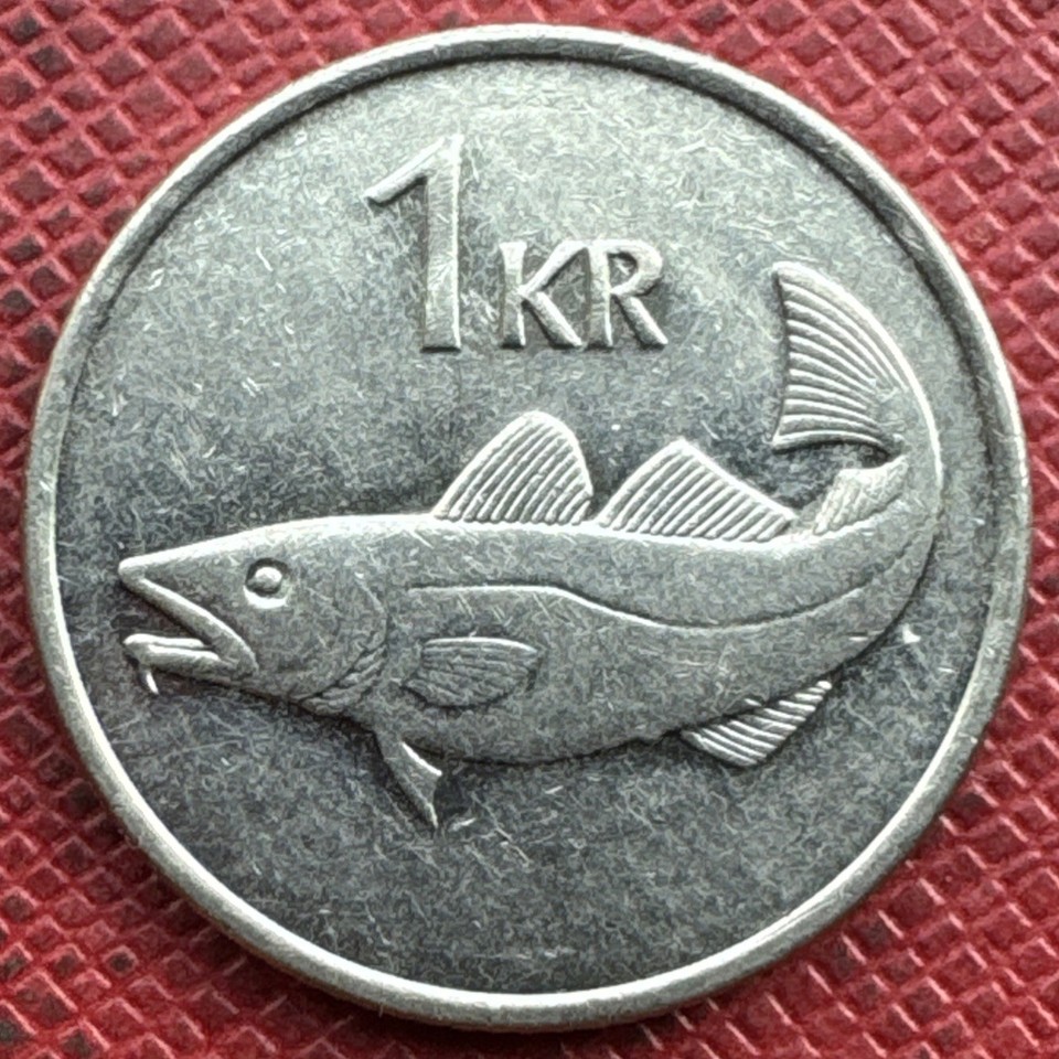 Iceland 1999 Nickel Plated Steel 1 Krona. Codfish. KM# 27a | eBay