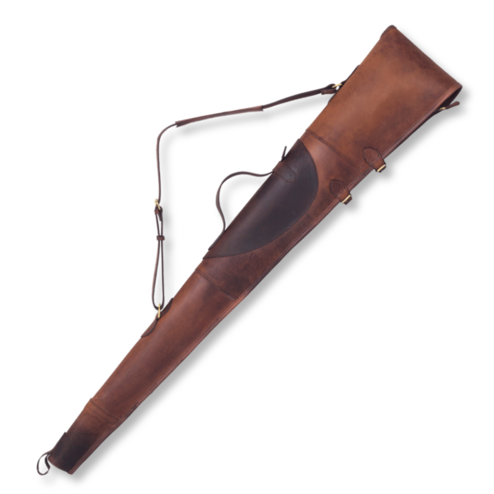 Real Leather Shotgun Slip Hunting Gun Slip Bag Shooting Padded Gun ...