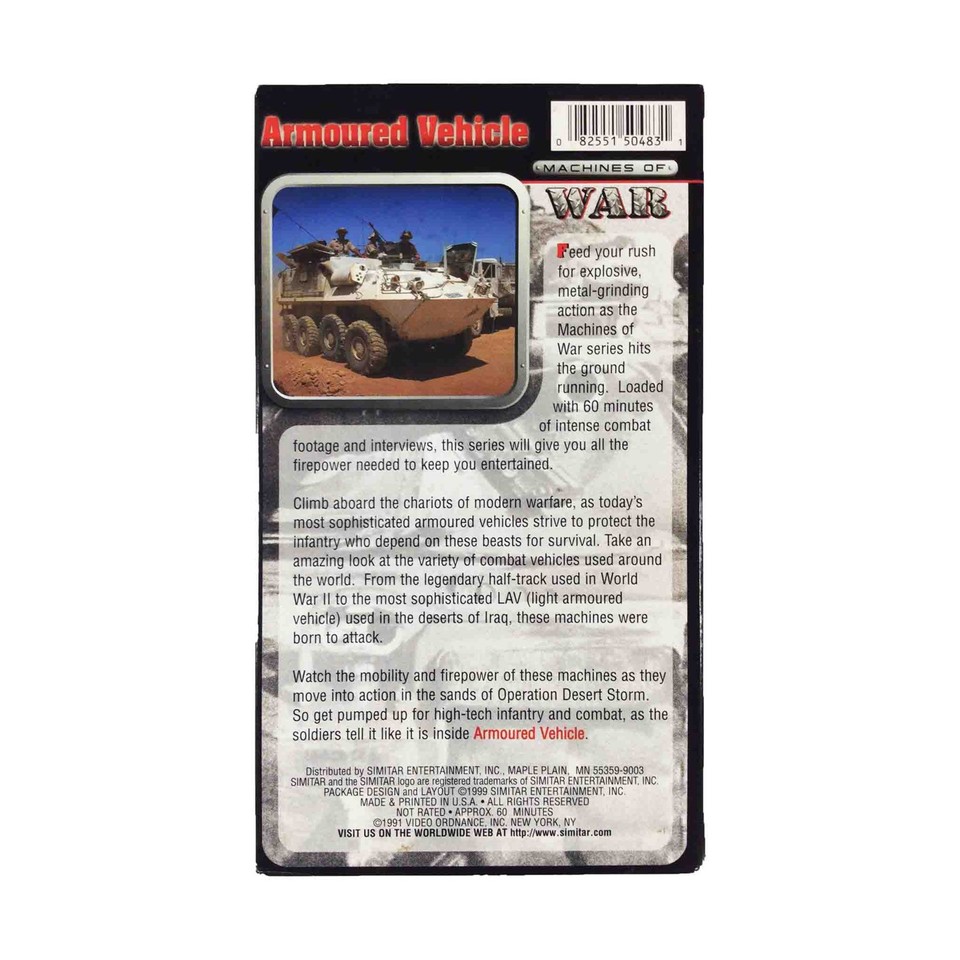 Simitar VHS Machines of War - Armoured Vehicle VHS NM | eBay UK