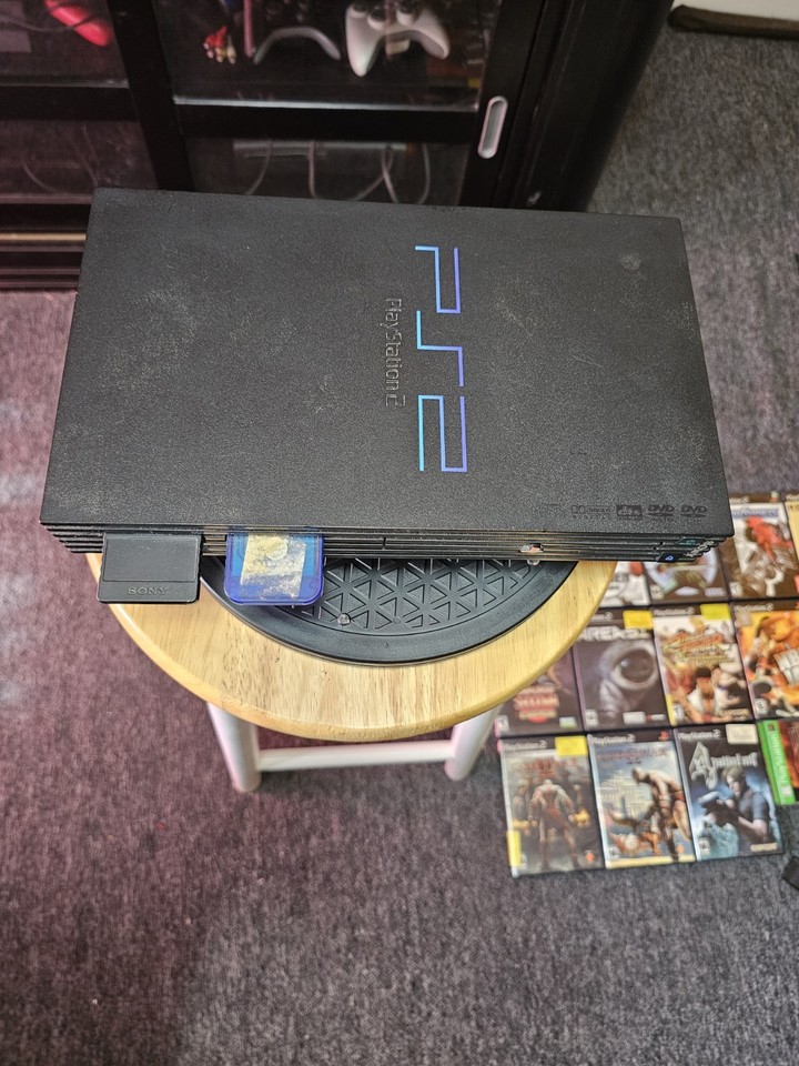 PlayStation 2 PS2 Fat SCPH-39001 Console restored , Bundle 20 Games all ...