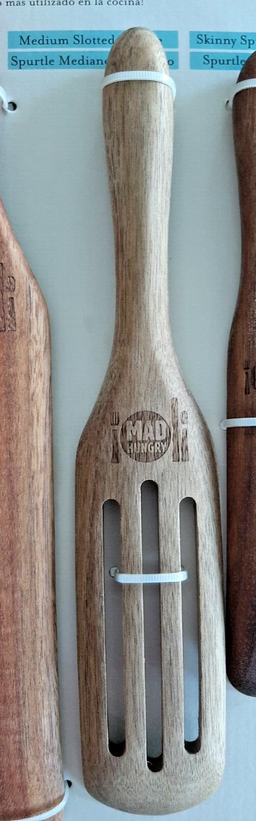 Mad Hungry 4 Piece Acacia Wood Spurtle Set Kitchen Cooking Multi-Tool ...