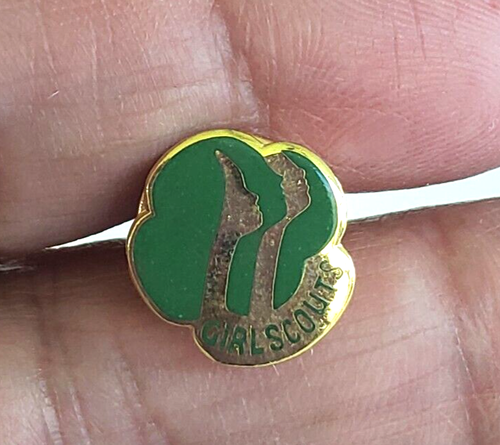 Vintage GSA Girl Scouts of America Green Enamel Official Tie Tack Pin 9 ...