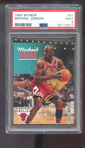 1992-93 Skybox #31 Michael Jordan PSA 9 Graded Basketball Card NBA 92 ...