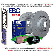 EBC Rear Ultimax Brake Discs & Greenstuff Pad for Chrysler USA 300C 2.7 ...