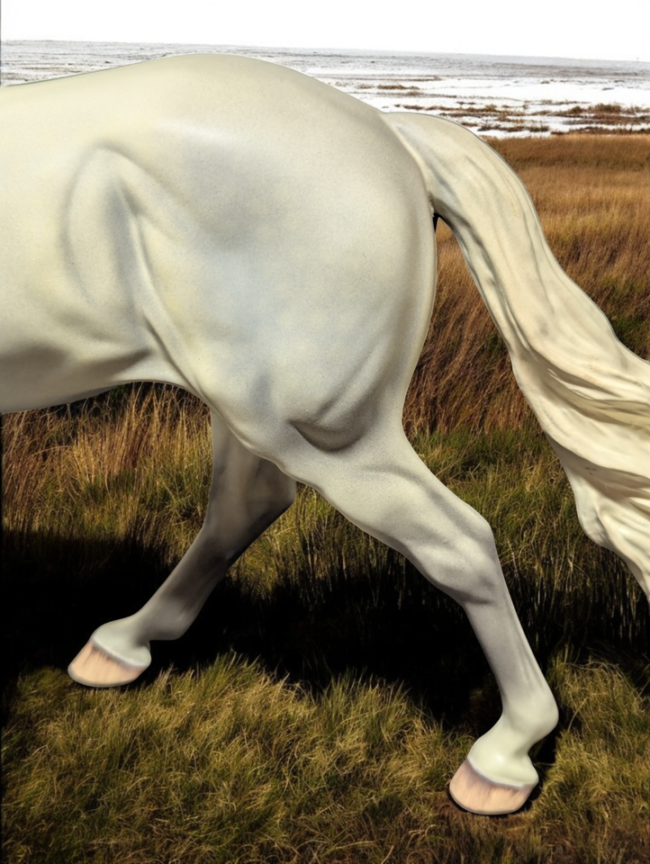 Copperfox ArtistResin Lakeview Knight BreyerLike Model Horse Grey Connemara Pony | eBay