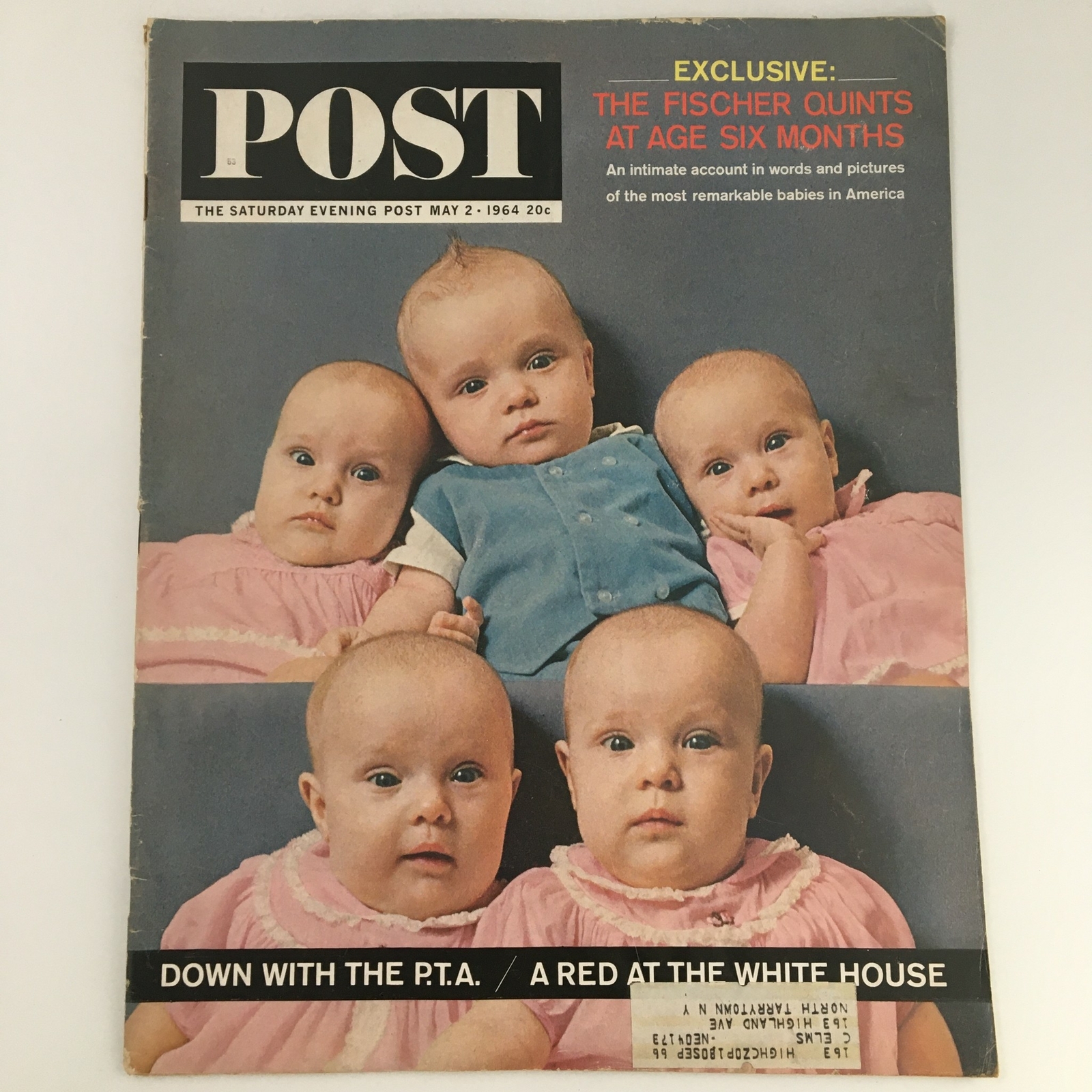 The Saturday Evening Post May 2 1964 The Fischer Quintuplets in 6 ...