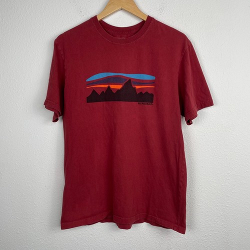 Patagonia Short Sleeved T-Shirt Adult M Red Outdoor Casual Regular Fit ...