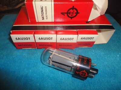 (5) NOS NATIONAL 6AU5GT VACUUM TUBES f/ AUDIO AMPLIFIER / HAM RADIO ...