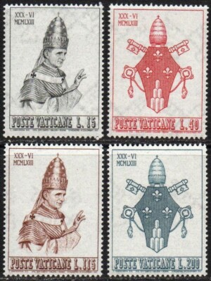 Vatican #Mi432-Mi435 MNH 1963 Pope Paul VI Coronation Papal Keys [365 ...