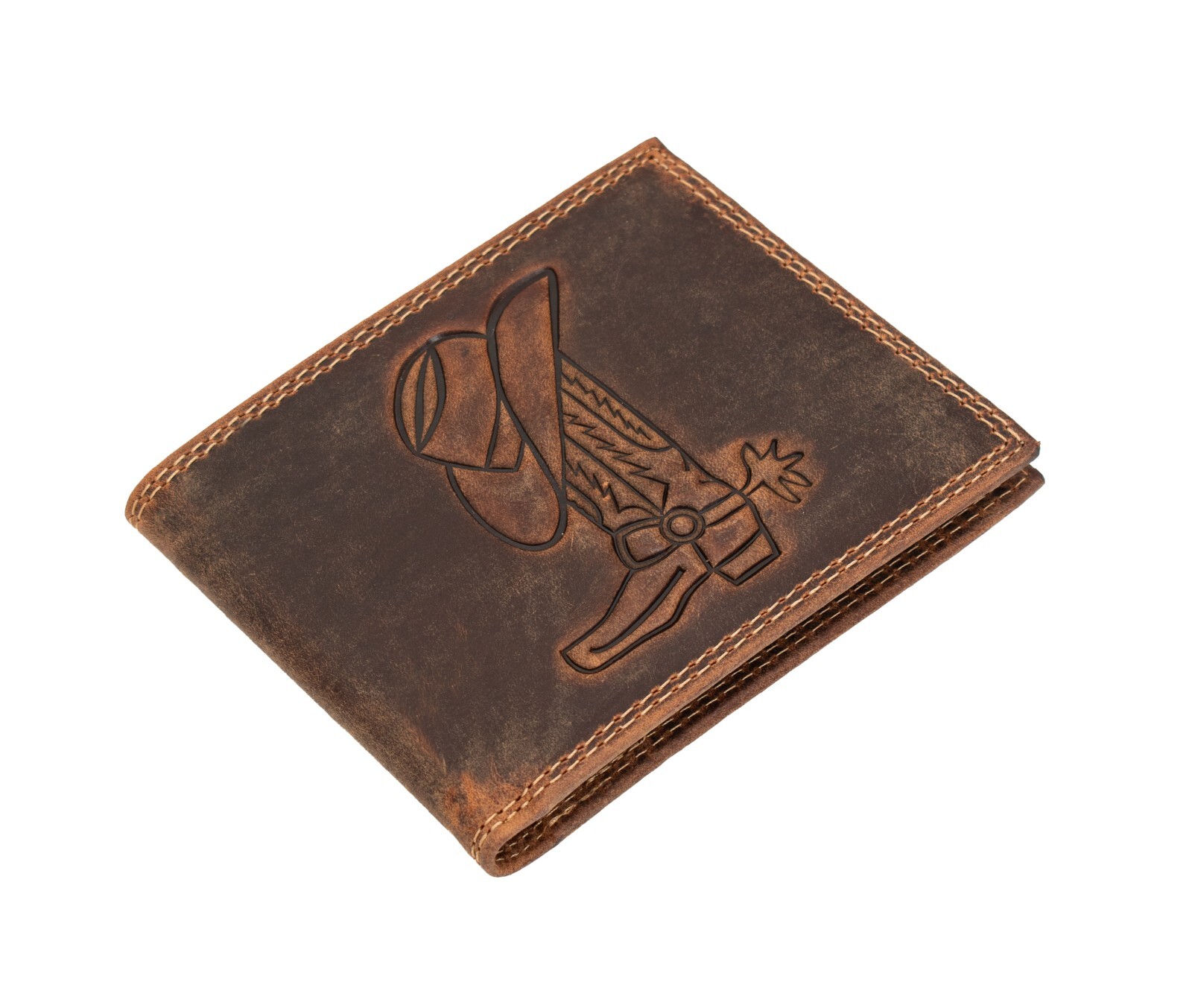 Men's Western Wallet Genuine Leather Hand Crafted Bifold Cowboy Rodeo ...