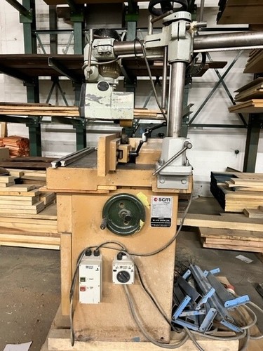 SCM T110 Spindle Moulder with power feed arm attachment (1"1/4 shaft ...