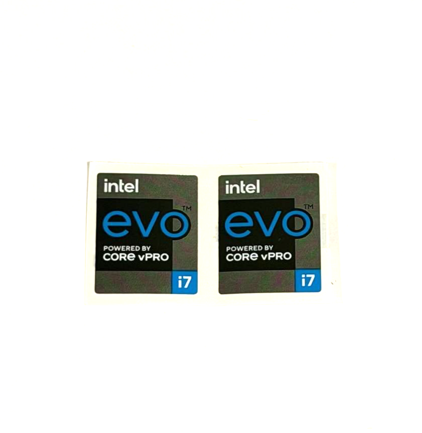 2 x Intel Evo Powered By Core vPRO i7 Sticker Laptop/PC Badge Decal ...