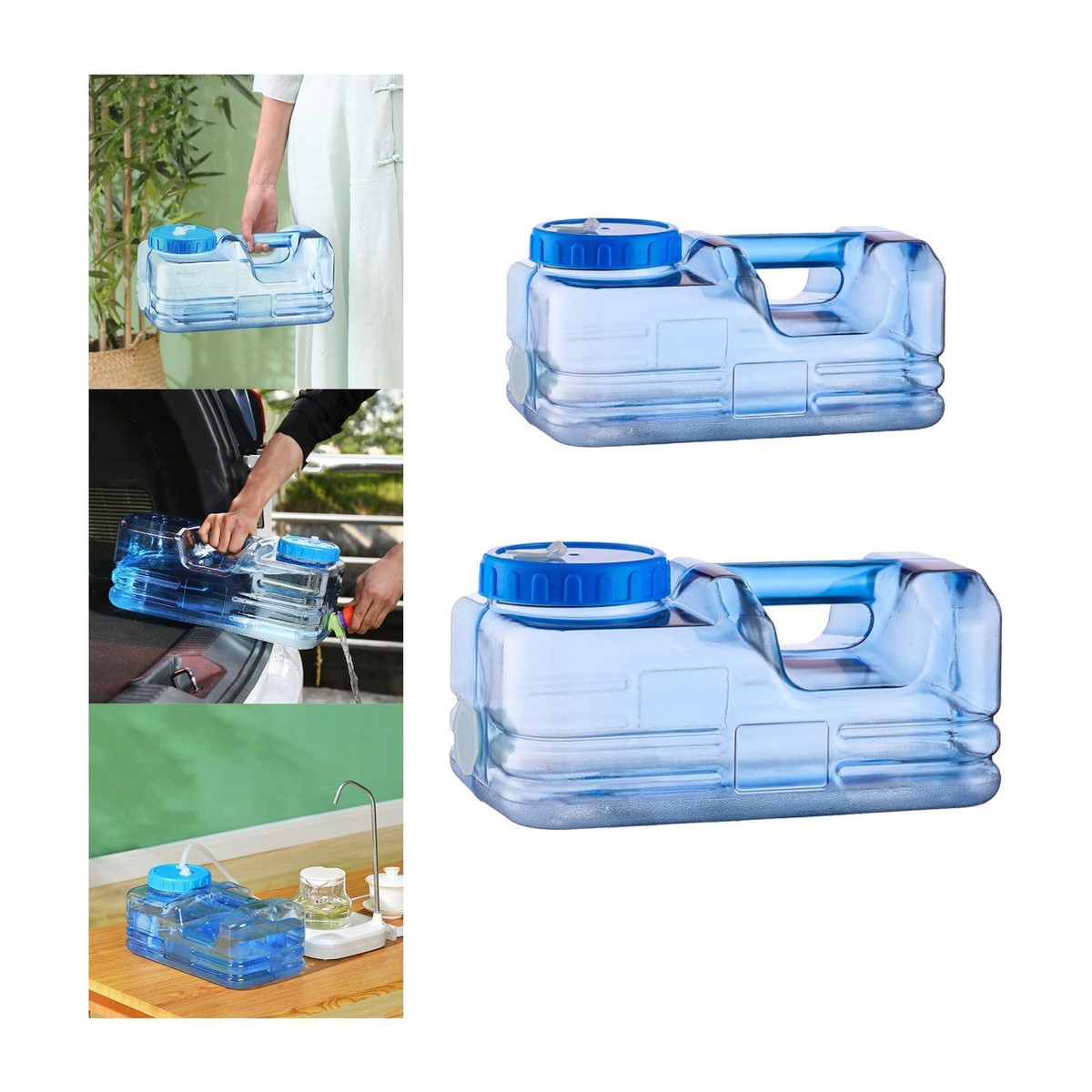 Camping Water Jugs 2 Pcs Portable Water Storage Containers With Spigot