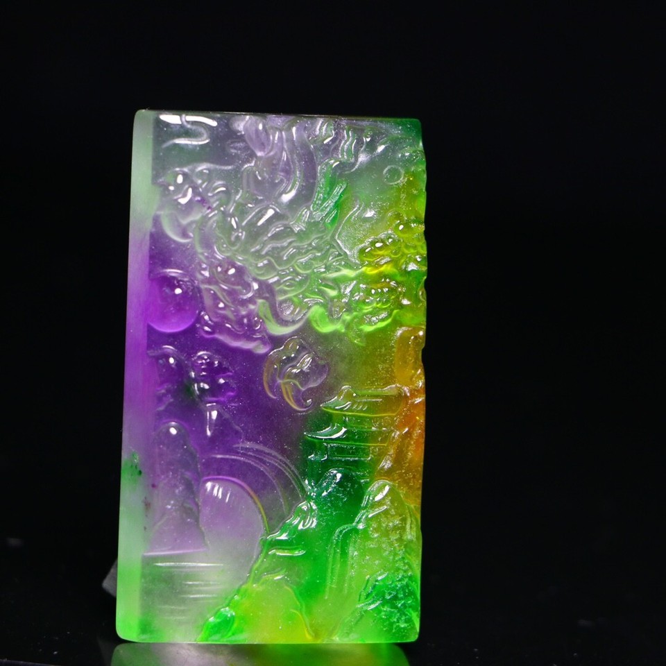 Perfect High Ice Chinese Jadeite Jade Precision Carving Dragon Pendant ...