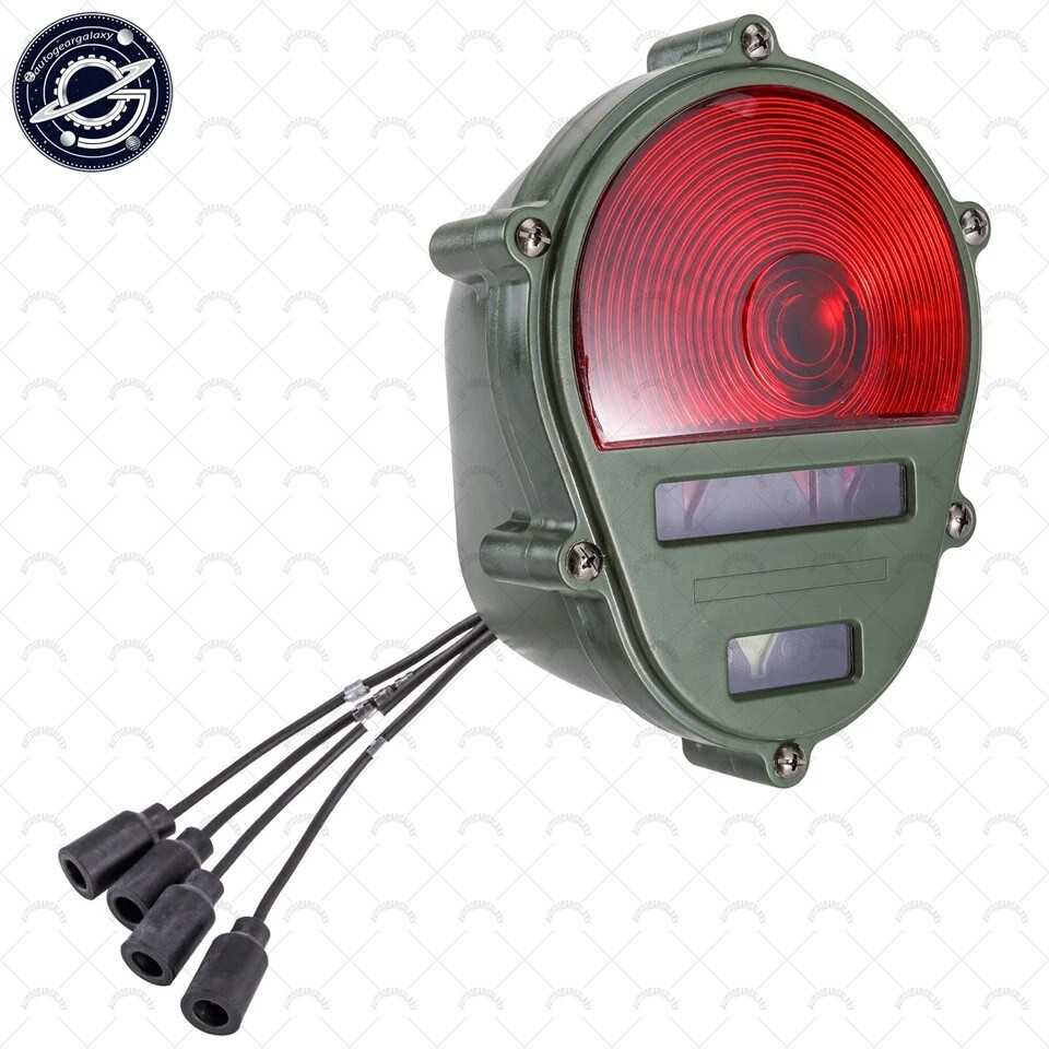 Humvee Tail-Light - 24v Green Plastic Housing w/ Red Lens ;11614157 ...