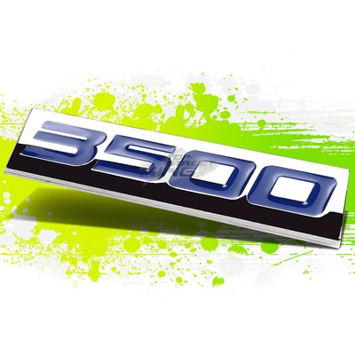 METAL 3D PLATE EMBLEM DECAL LOGO TRIM BADGE POLISHED BLUE 3500 ...