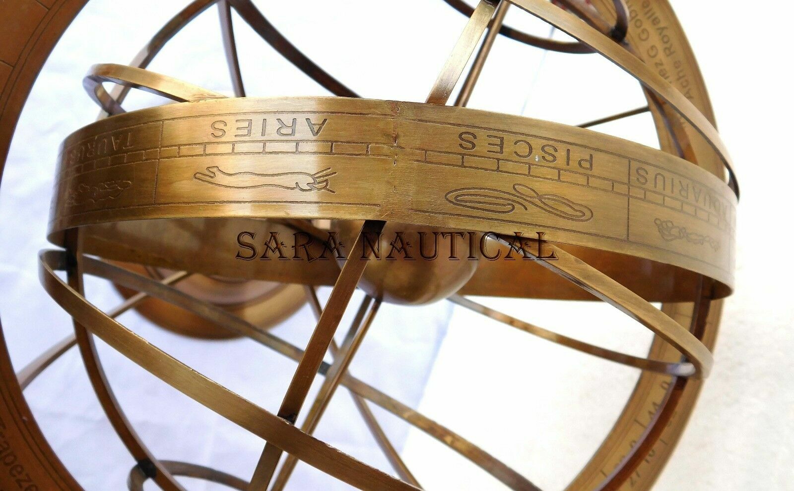 Fully Brass Armilary Sphere Engraved Nautical Brass Astrolabe Armilary ...