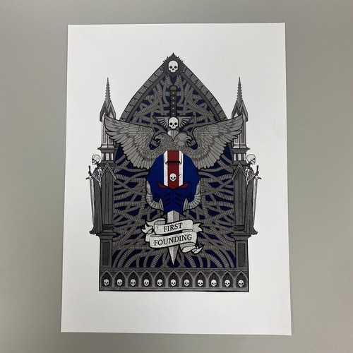 FIRST FOUNDING SPACE MARINE ADEPTUS ASTARTES ART PICTURE POSTER ...