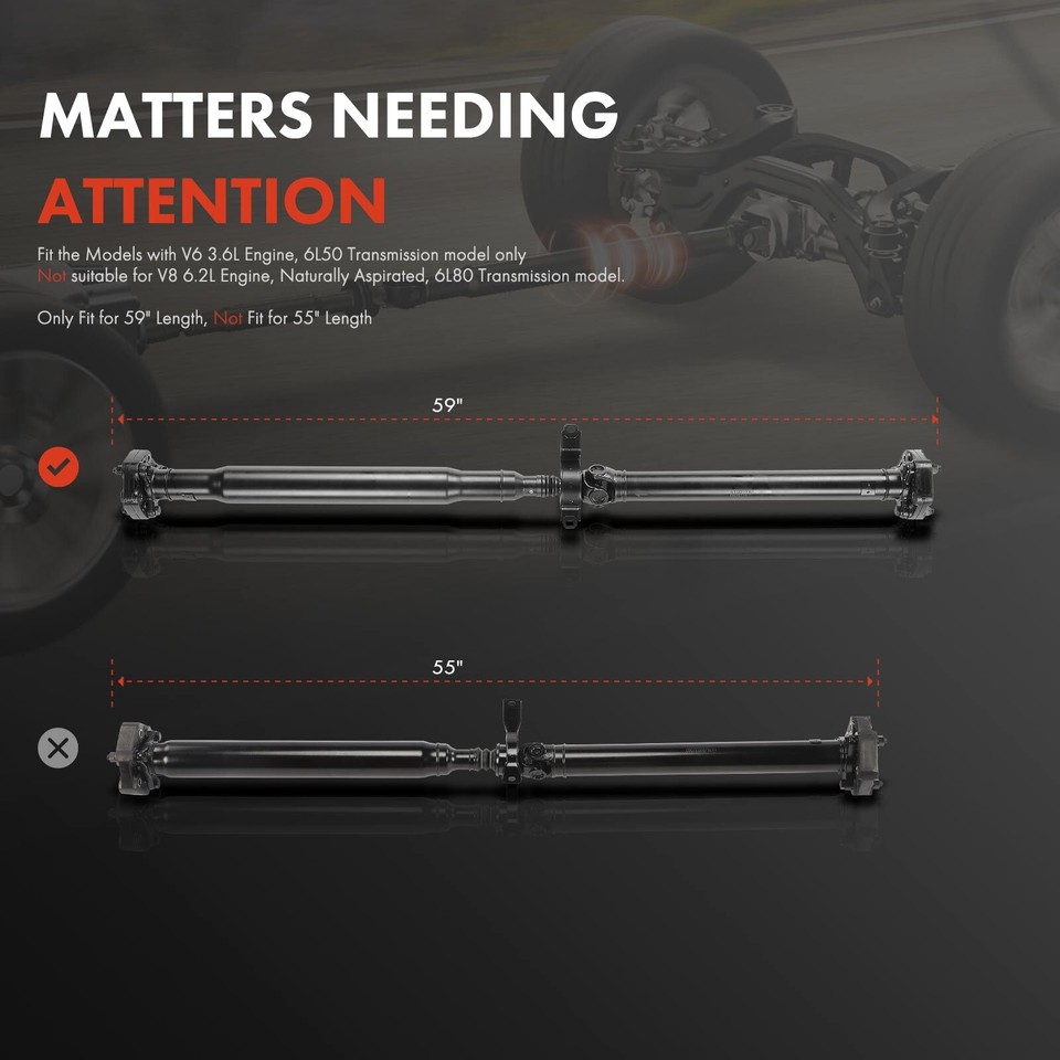 Rear Driveshaft Prop Shaft Assembly for Chevrolet Camaro 2010-2015 V6 3 ...