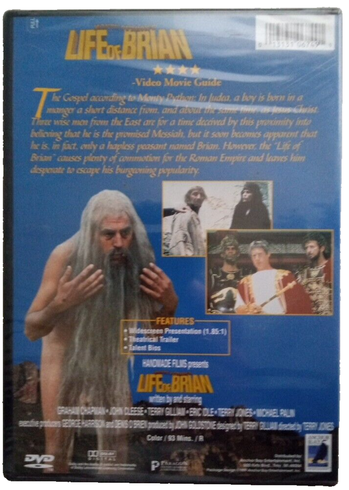 Monty Python's Life of Brian, DVD, 1999, Brand New, Anchor Bay, Graham ...