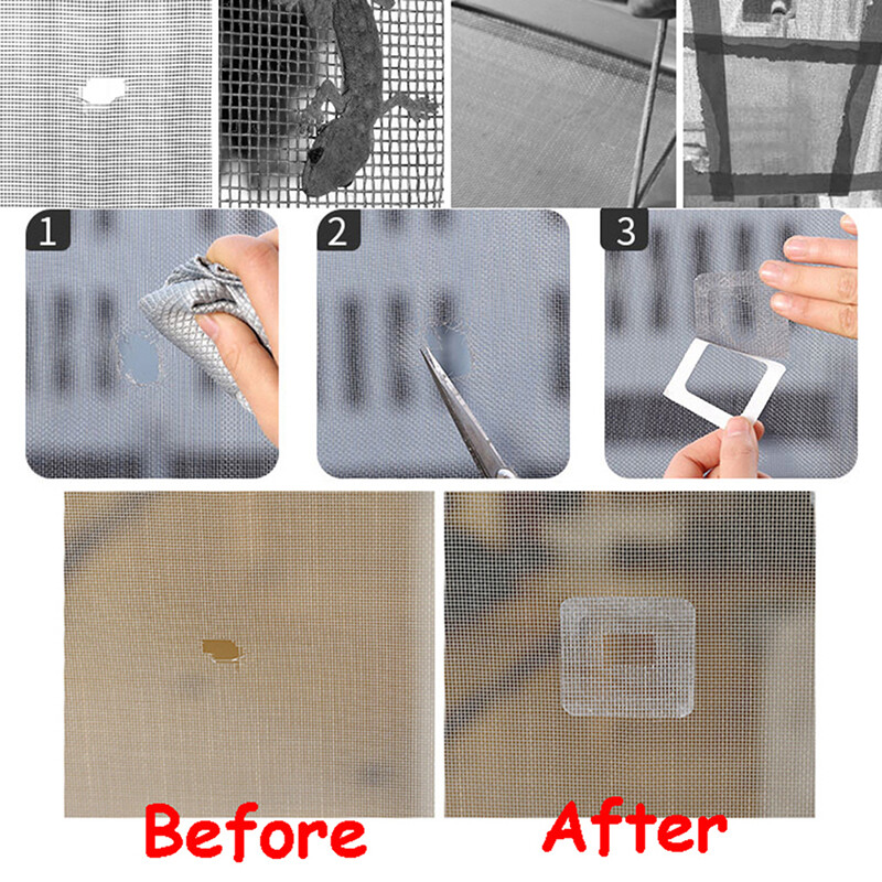 15pcs Fix Net Window Adhesive Anti Mosquito Fly Insect Repair Screen ...
