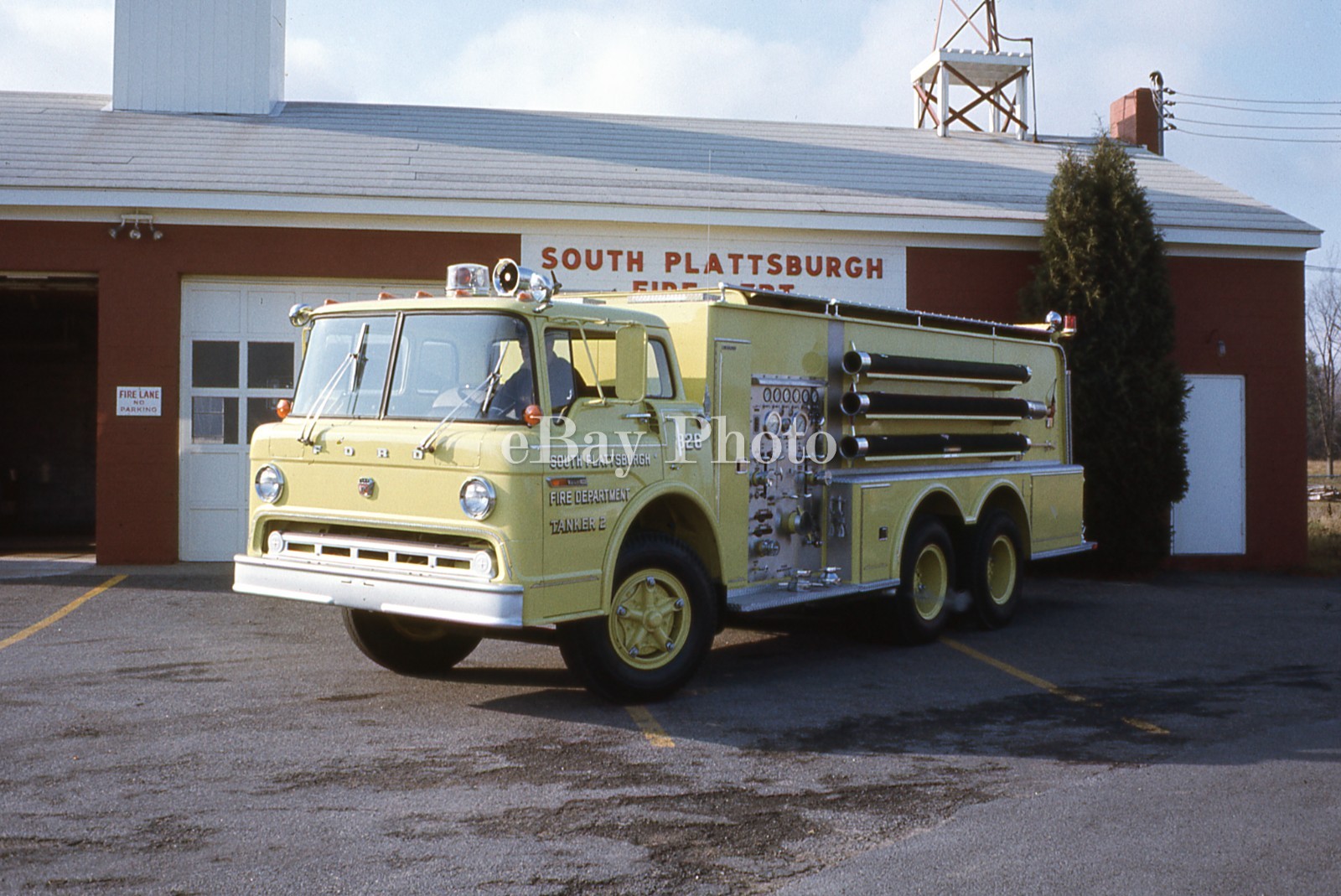 Fire Apparatus Slide South Plattsburgh NY Fire Department Ford C Tanker ...