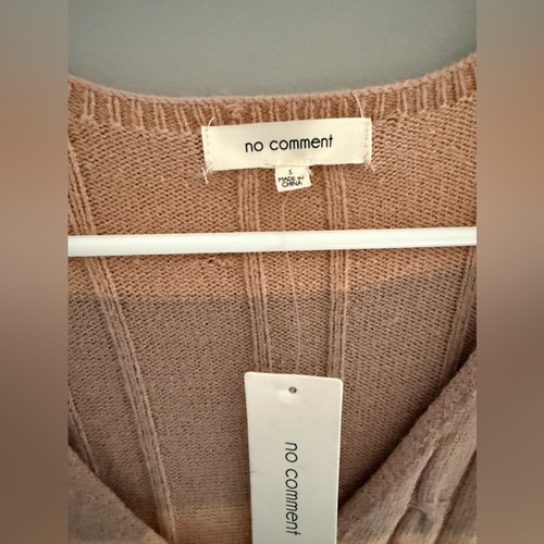 No comment Womens Sweater Dress S Brown Striped Long Sleeve Maxi V Neck ...