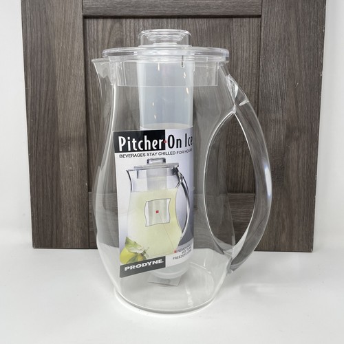 PRODYNE Pitcher On Ice Acrylic Clear Freezer Core Chilled Beverage 2.5 ...