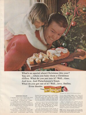 1964 Fleischmann's Yeast Vintage Print Ad Family Christmas Tree Glazed ...