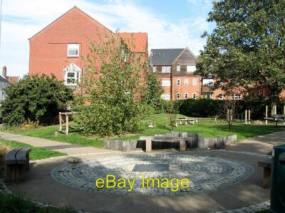 Photo 6x4 Commemorative stone at the centre of the Oasis Norwich The ...