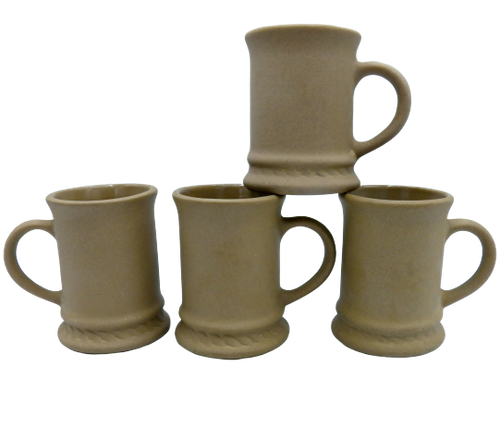 4 Hartstone Pottery Buff Stoneware Mugs Wine AD Espresso Child USA ...