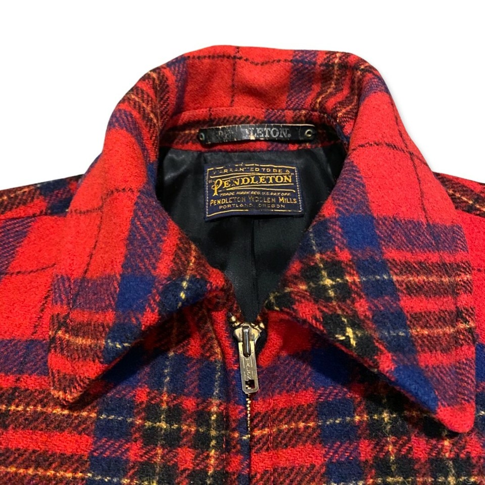Vintage Pendleton Bomber Jacket Thinsulate Lined Mens Size XLRed Plaid | eBay