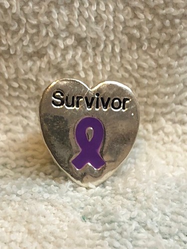 LEIOMYOSARCOMA CANCER AWARENESS HEART SHAPED SURVIVOR PIN TIE TAC ...