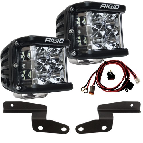 RIGID A-Pillar Mount Kit D-SS Side Shooter LED Lights for 18-24 Jeep ...