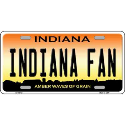 Indiana Fan Novelty Metal License Plate Tag LP-12752 | eBay