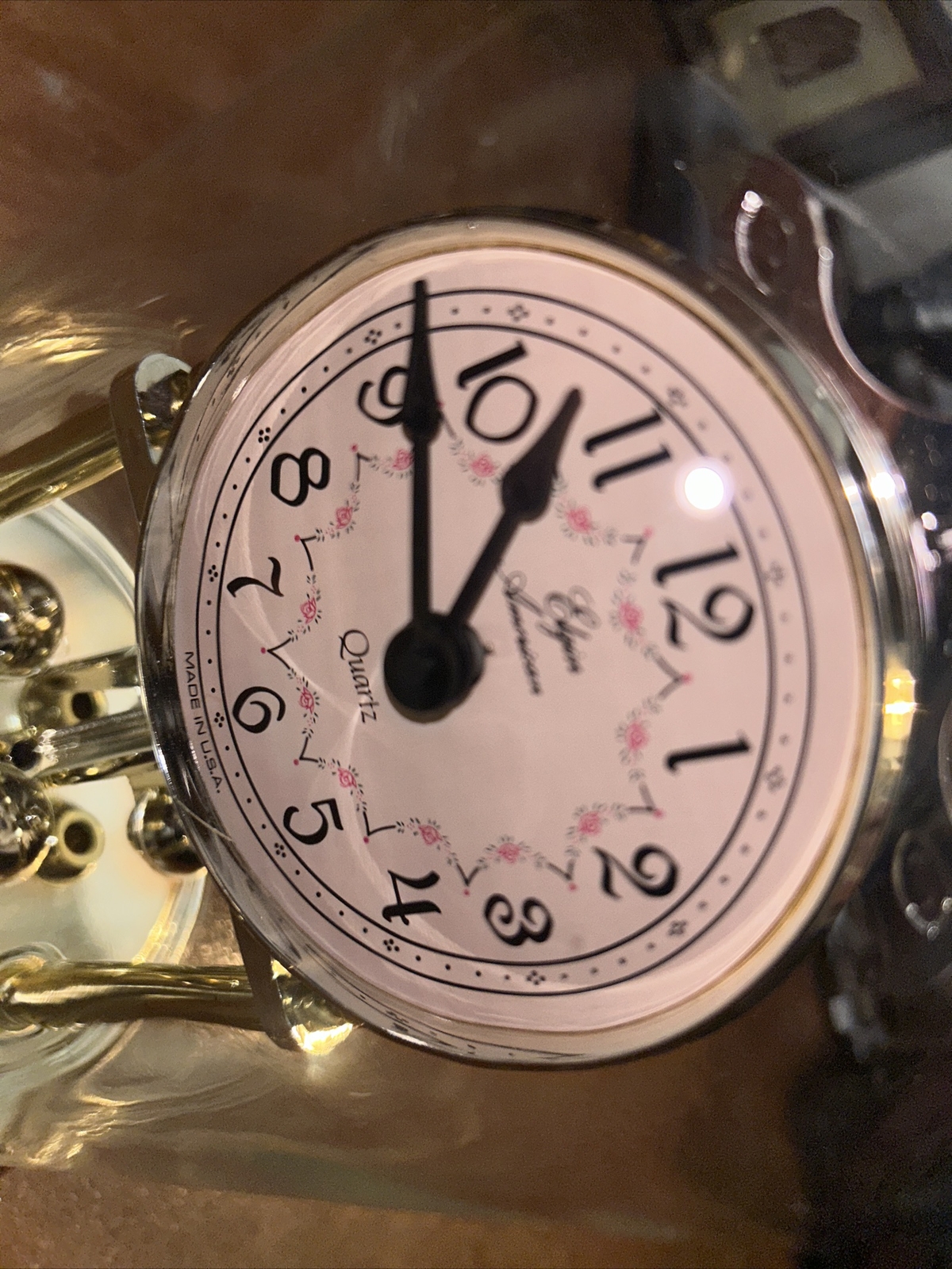 Vintage Elgin American Anniversary Clock Glass Dome. Missing Three ...